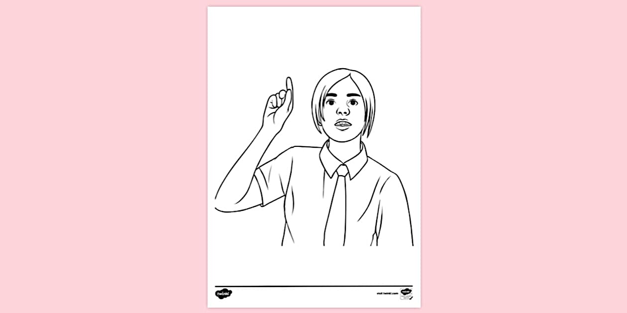 Student Asking Question Colouring | Colouring Sheets