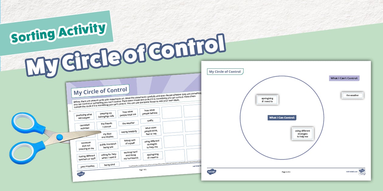 Circle of Control Sorting Activity