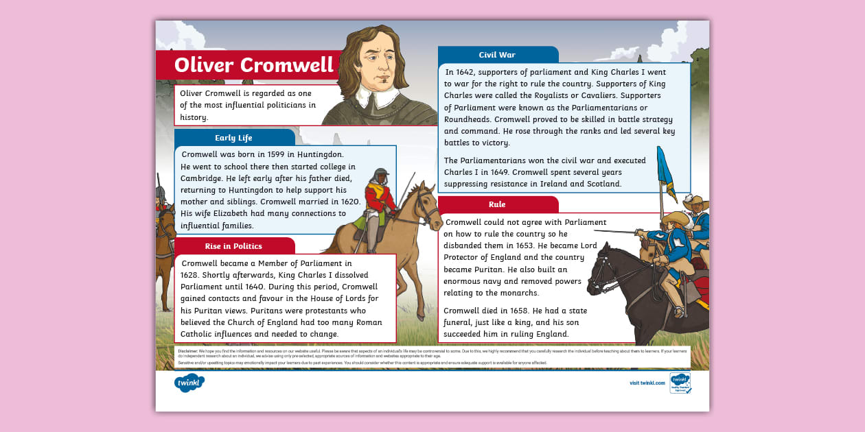 Oliver Cromwell Fact File - KS2 - History (teacher made)