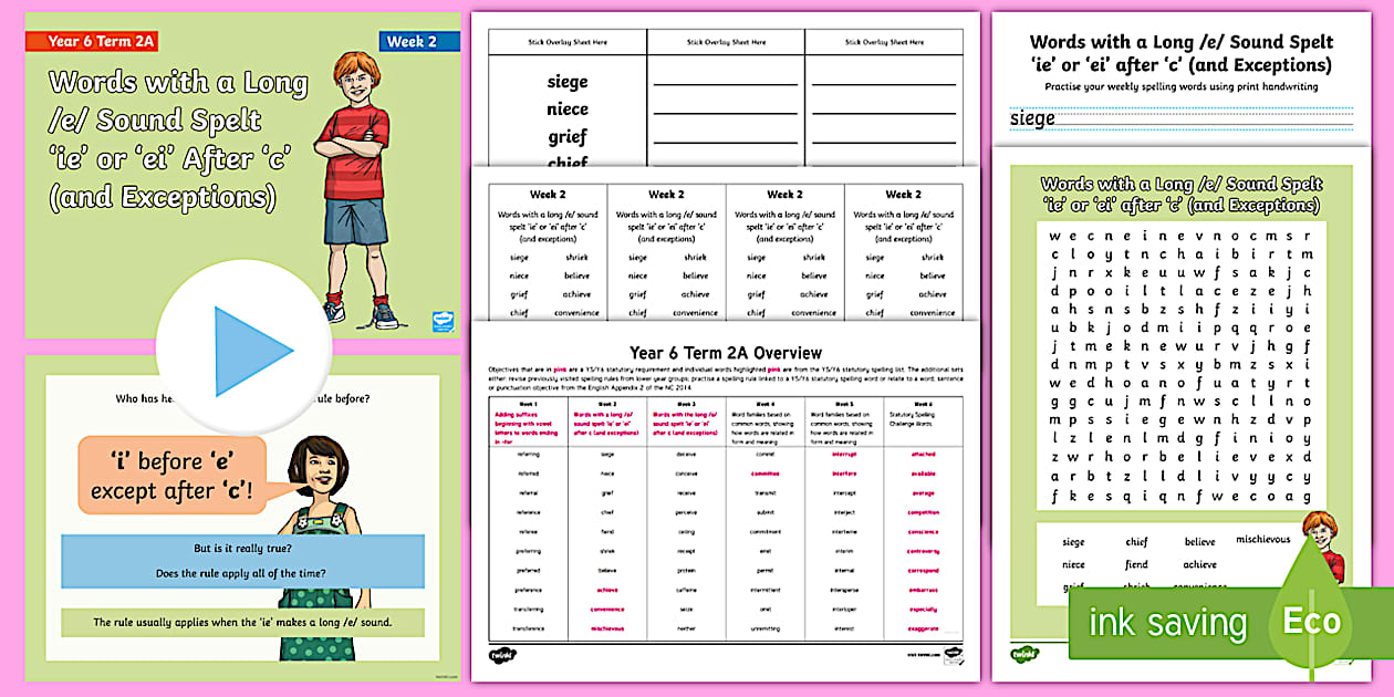 Year 6 Term 2A Week 2 Spelling Pack (teacher made) - Twinkl