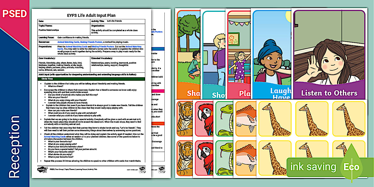 EYFS PSED Let's Be Friends Adult Plan and Resource Pack
