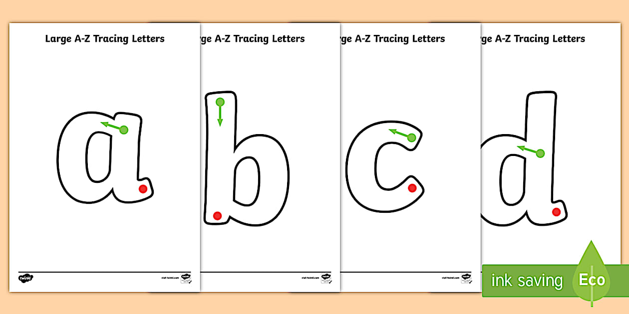 QLD Large A Z Tracing Letters (teacher made) - Twinkl