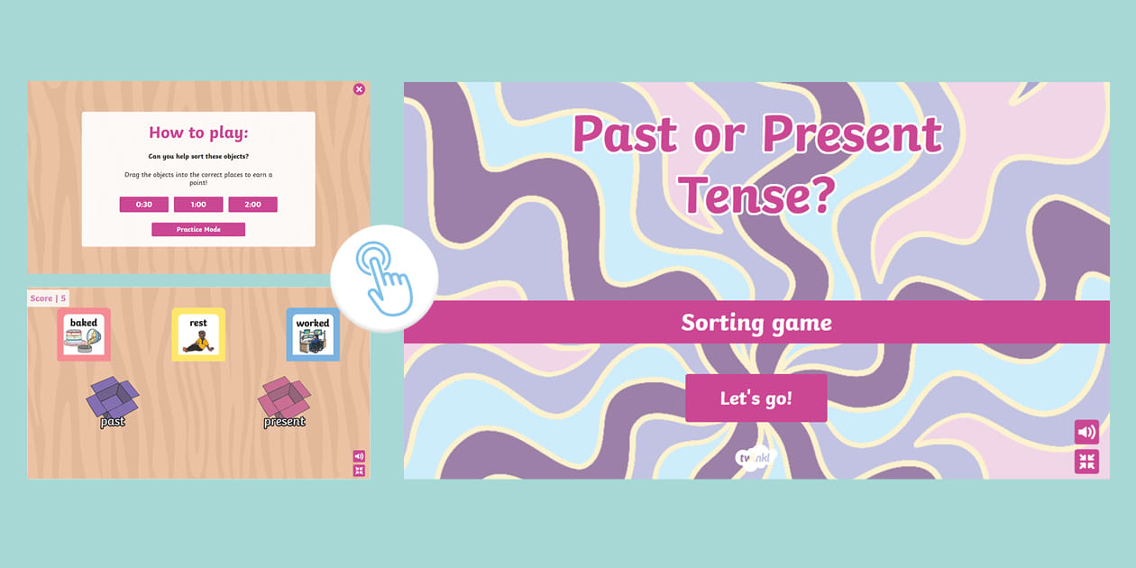 Tenses Interactive Sorting Game - Twinkl Go (teacher made)