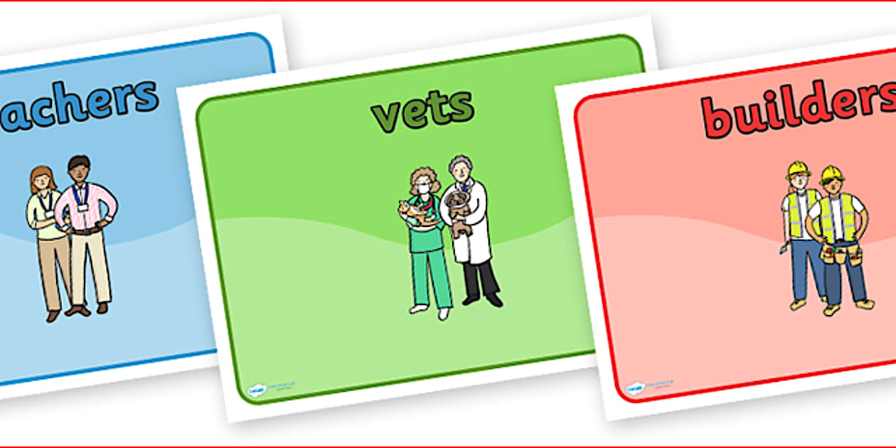 Editable Class Group Signs (People Who Help Us) - Twinkl