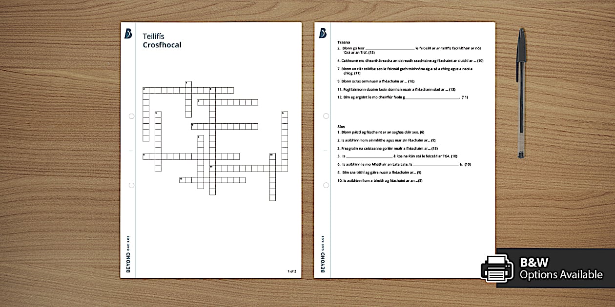 Teilifís Crosfhocal (teacher made) - Twinkl