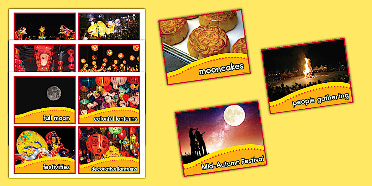 Mid-Autumn Festival Photo Flash Cards