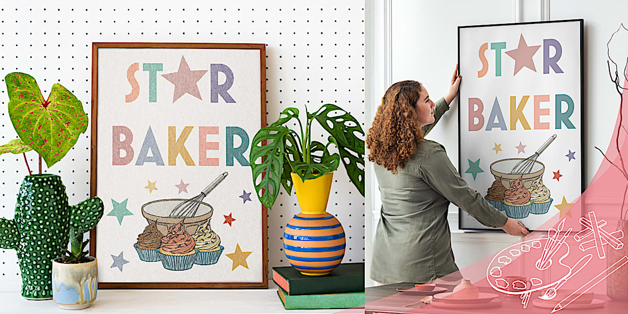Bake Off Star Baker Pastel Colours Poster Twinkl Art Gallery
