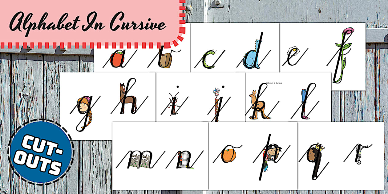 FP- English - Handwriting - Cursive - Alphabet Cut-outs