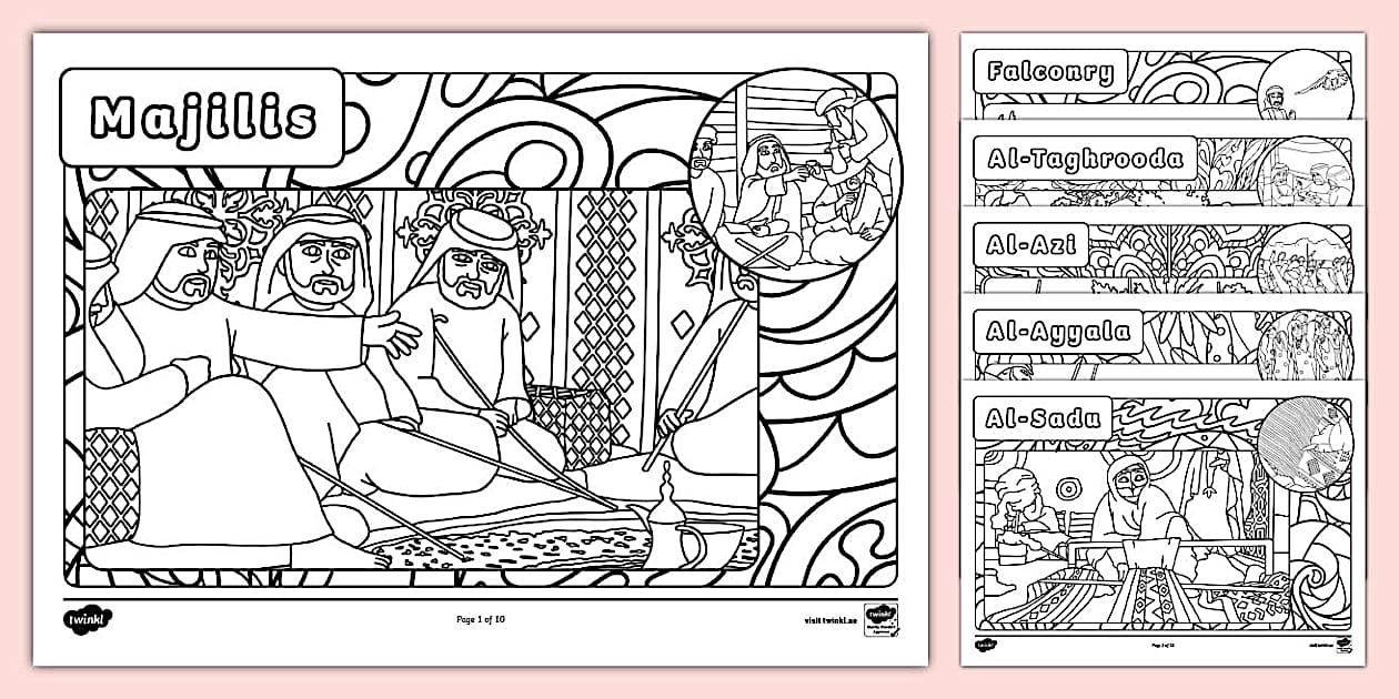 UAE Intangible Heritage - Mindfulness Colouring Sheets