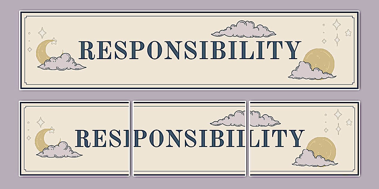 Celestial-Themed Responsibility Display Banner - Twinkl