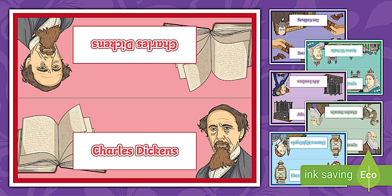Famous Victorians Table Name Signs
