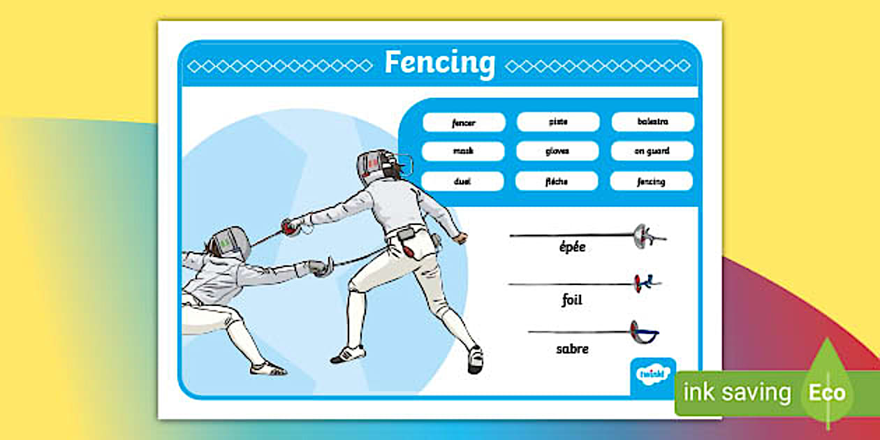 Fencing Word Mat (teacher made) - Twinkl