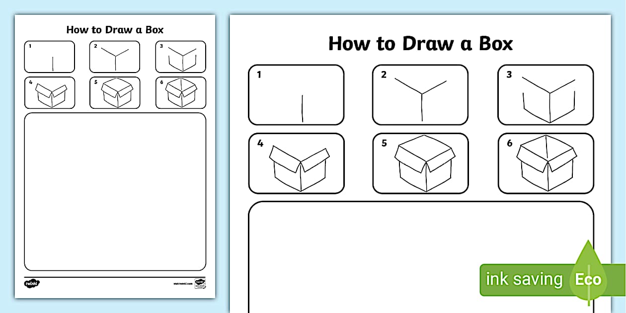 How to Draw a Box Step-by-Step | Twinkl | KS1 | Drawing Art
