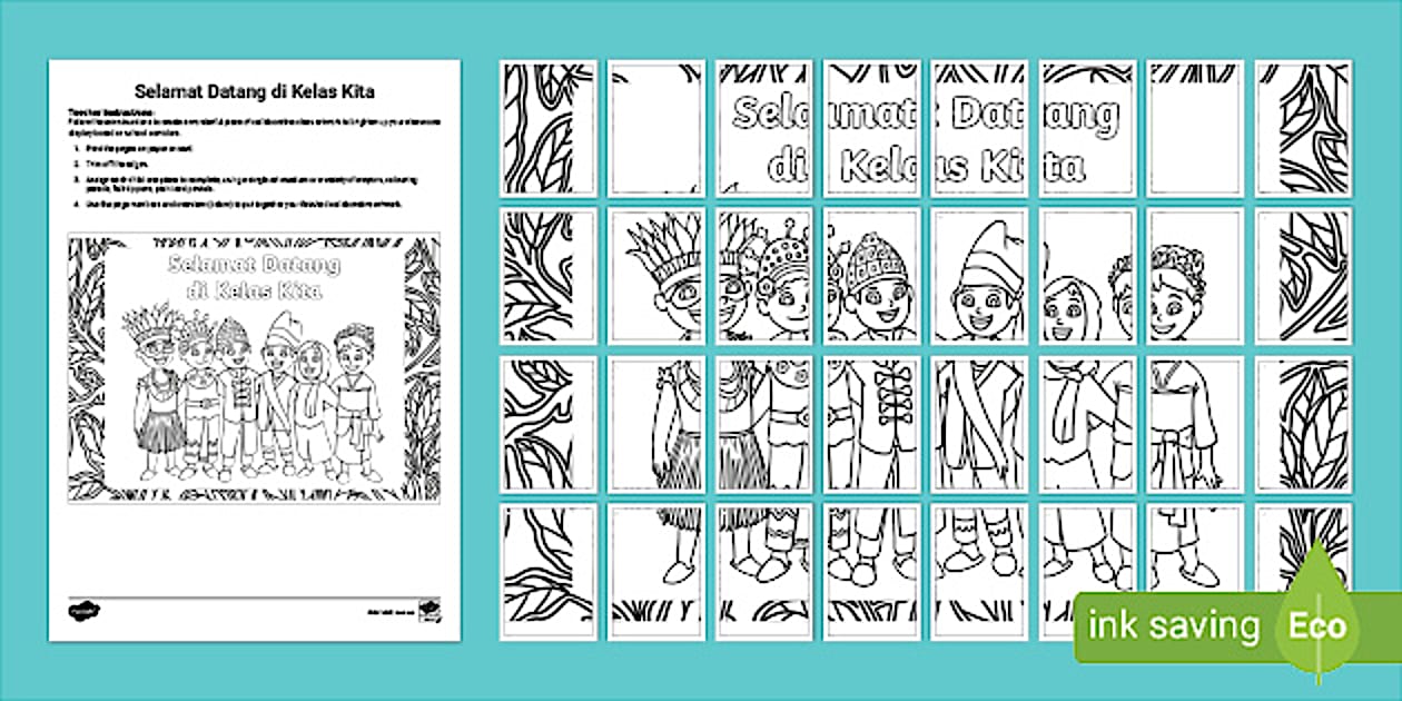 Collaborative Colouring Indonesian - Twinkl
