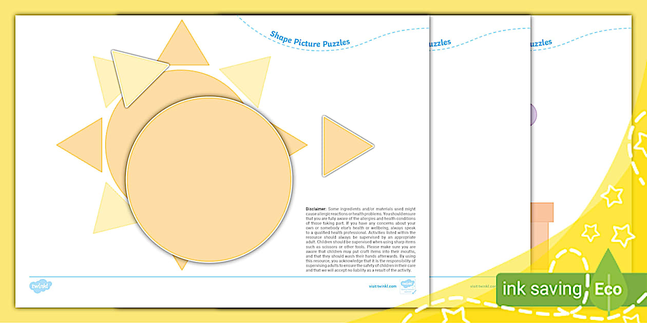 Shape Picture Puzzles (teacher made) - Twinkl