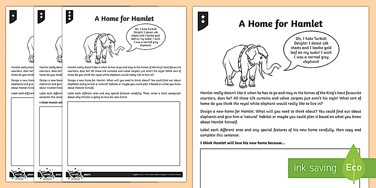 Hamlet's Ideal Home Worksheet / Worksheet (teacher made)