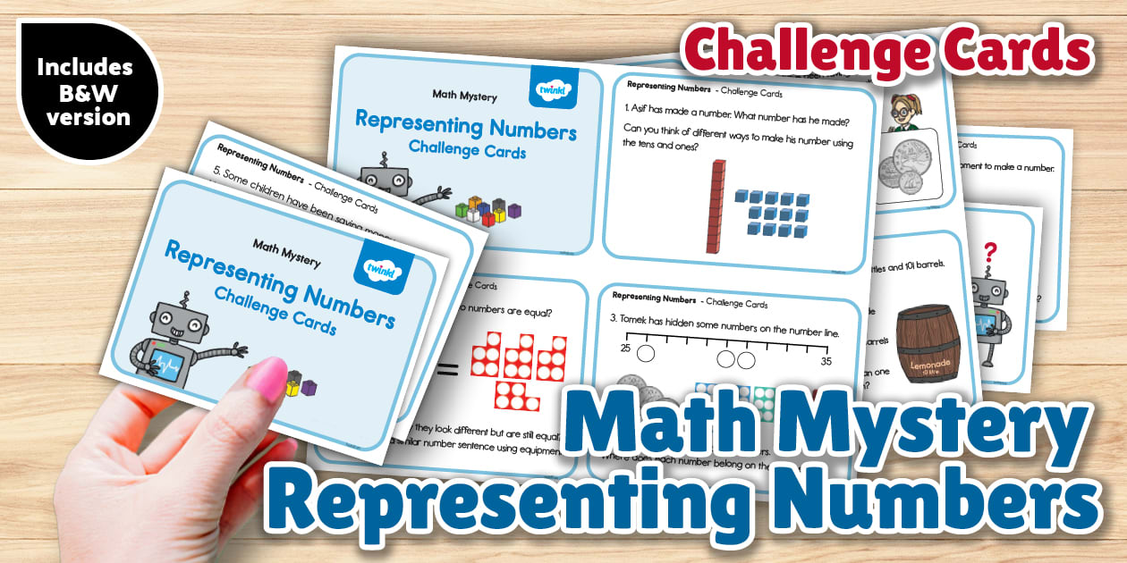 Representing Numbers Math Mastery Challenge Cards