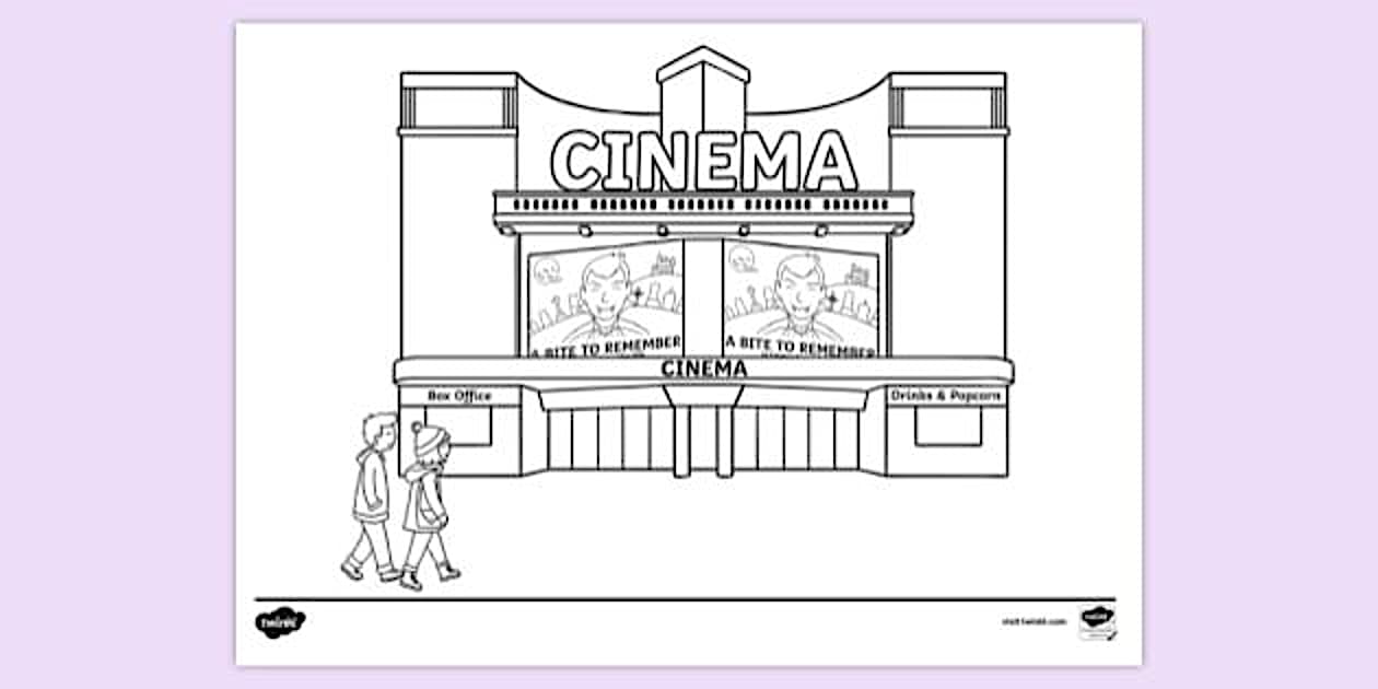 Cinema Colouring Sheet | Activity Sheets | Twinkl - Twinkl