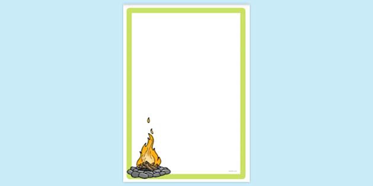 Campfire Page Border | Page Borders | Twinkl (teacher made)