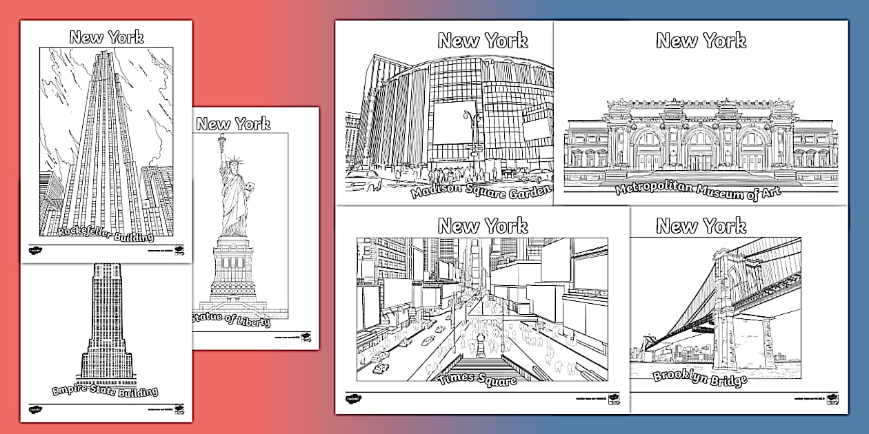 Coloriages : New York (teacher made) - Twinkl