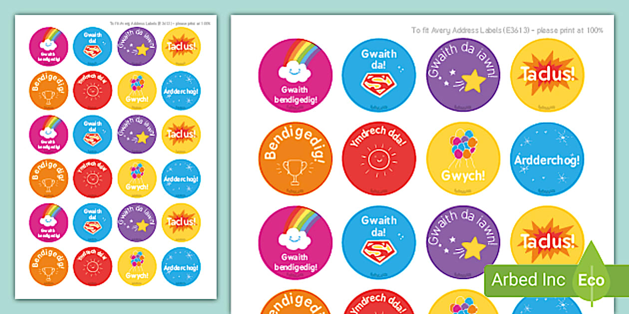 Welsh Stickers School Praise Sheet | Twinkl Resources Wales