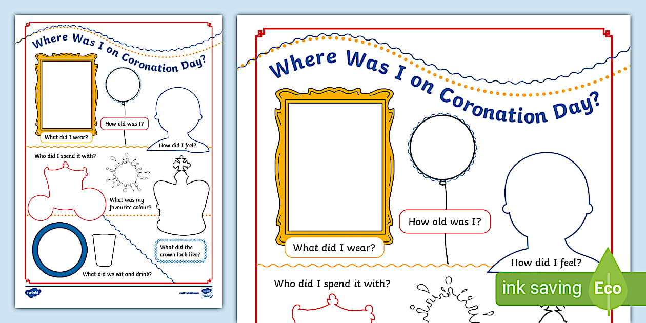 Where was I on Coronation Day? Activity Sheet (teacher made)