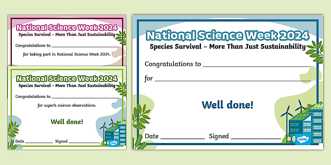 National Science Week Certificates (teacher made) - Twinkl