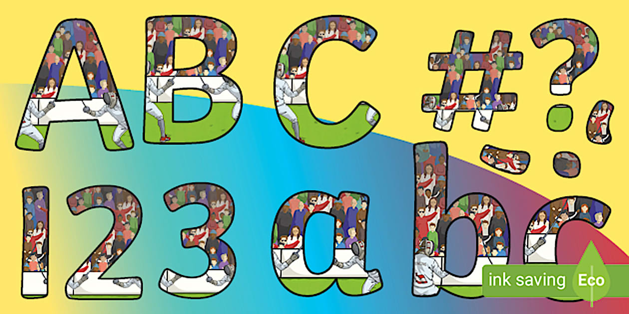 Fencing Display Letters and Numbers Pack (teacher made)