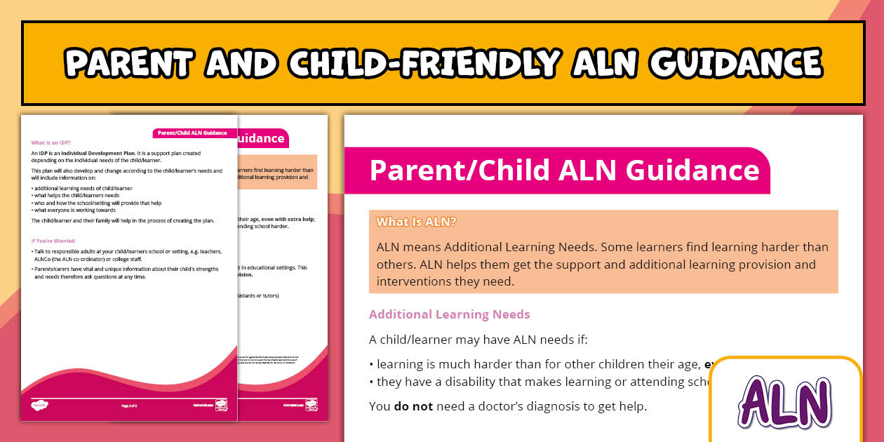 Parent and Child-friendly ALN Guidance