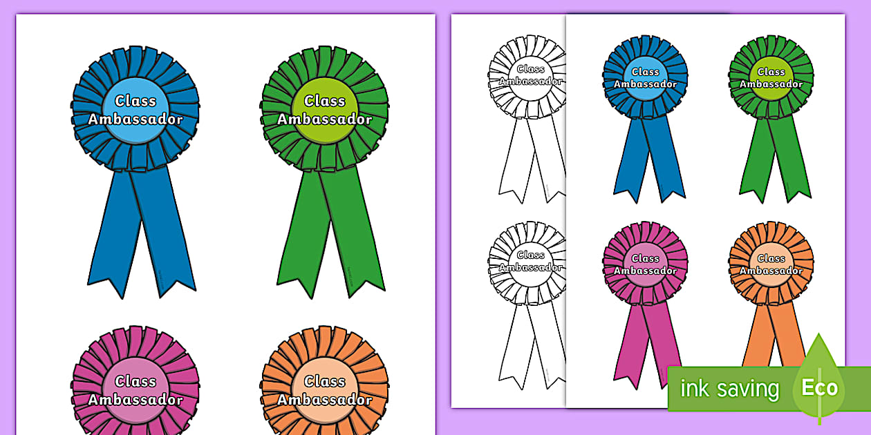 Class Ambassador Rosette Badges (teacher made) - Twinkl
