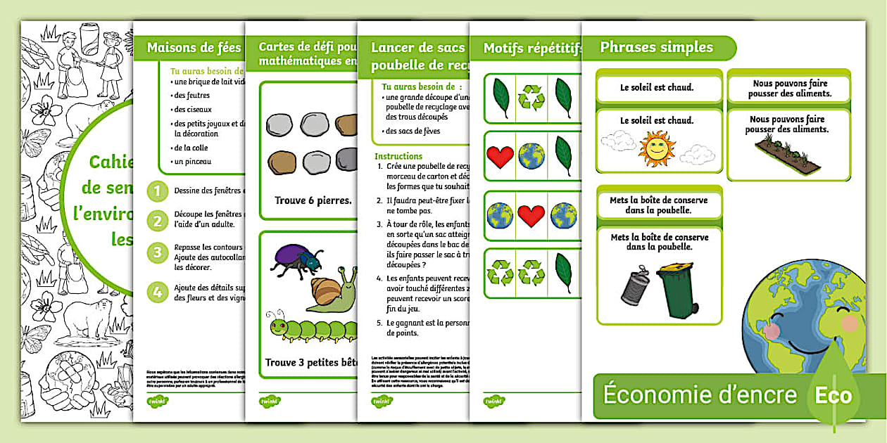 Cahier d'activités de sensibilisation à l'environnement