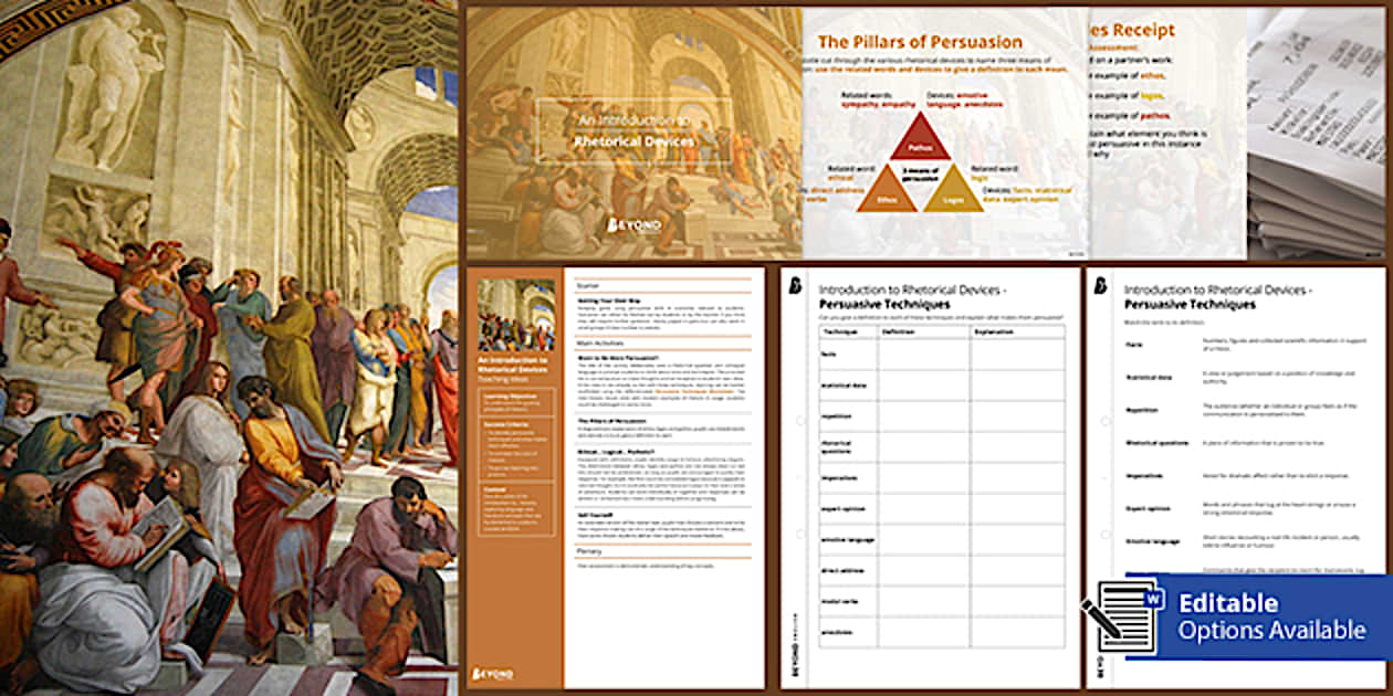 An Introduction to Rhetorical Devices Lesson Pack - Beyond