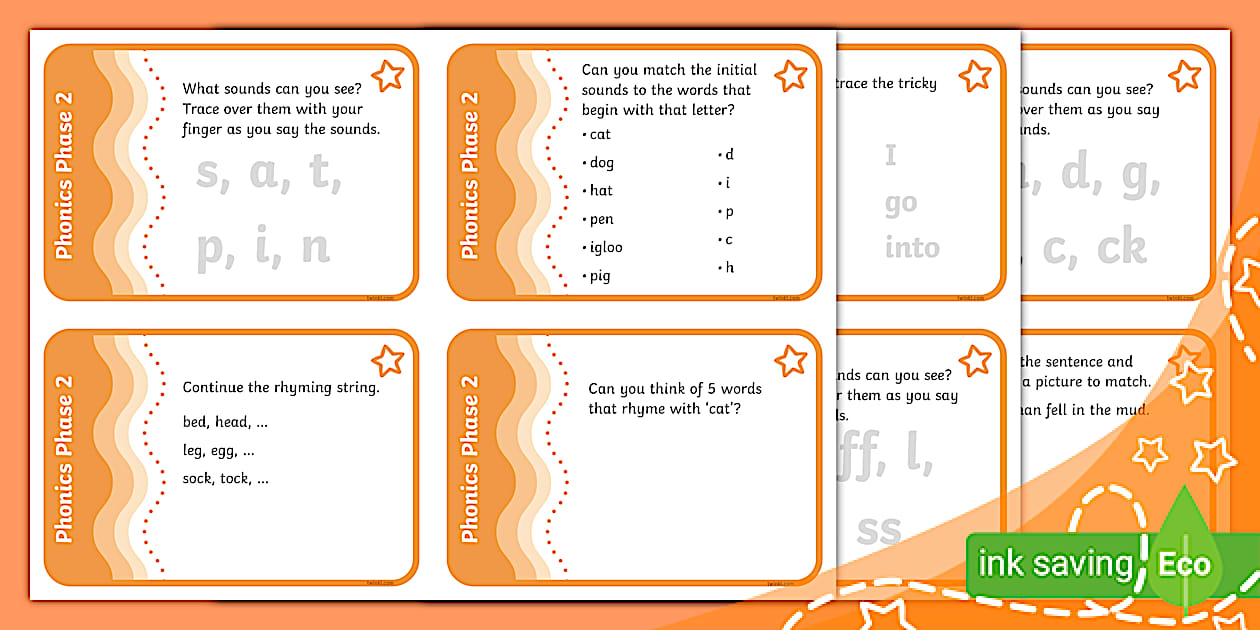 Phonics Phase 2 On the Go Activity Cards (teacher made)