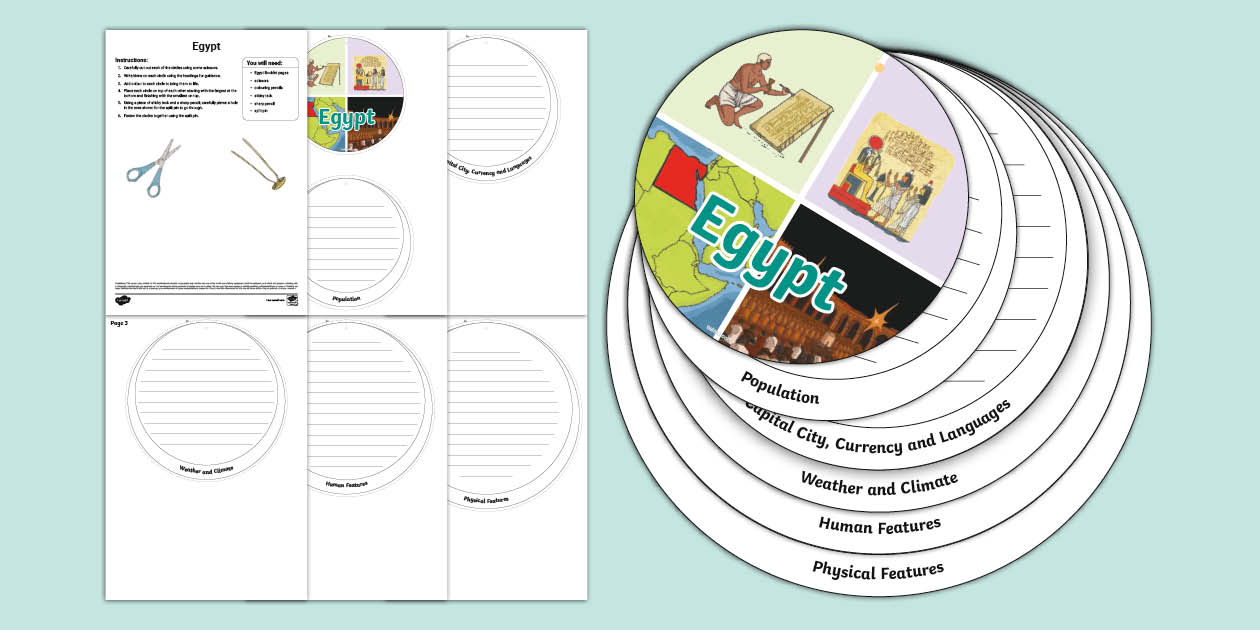 Egypt Circles Booklet (Teacher-Made) - Twinkl