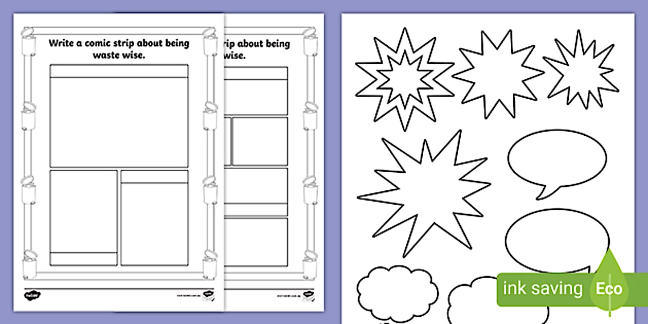 TAS Waste Wise Comic Strip Worksheet (teacher made) - Twinkl