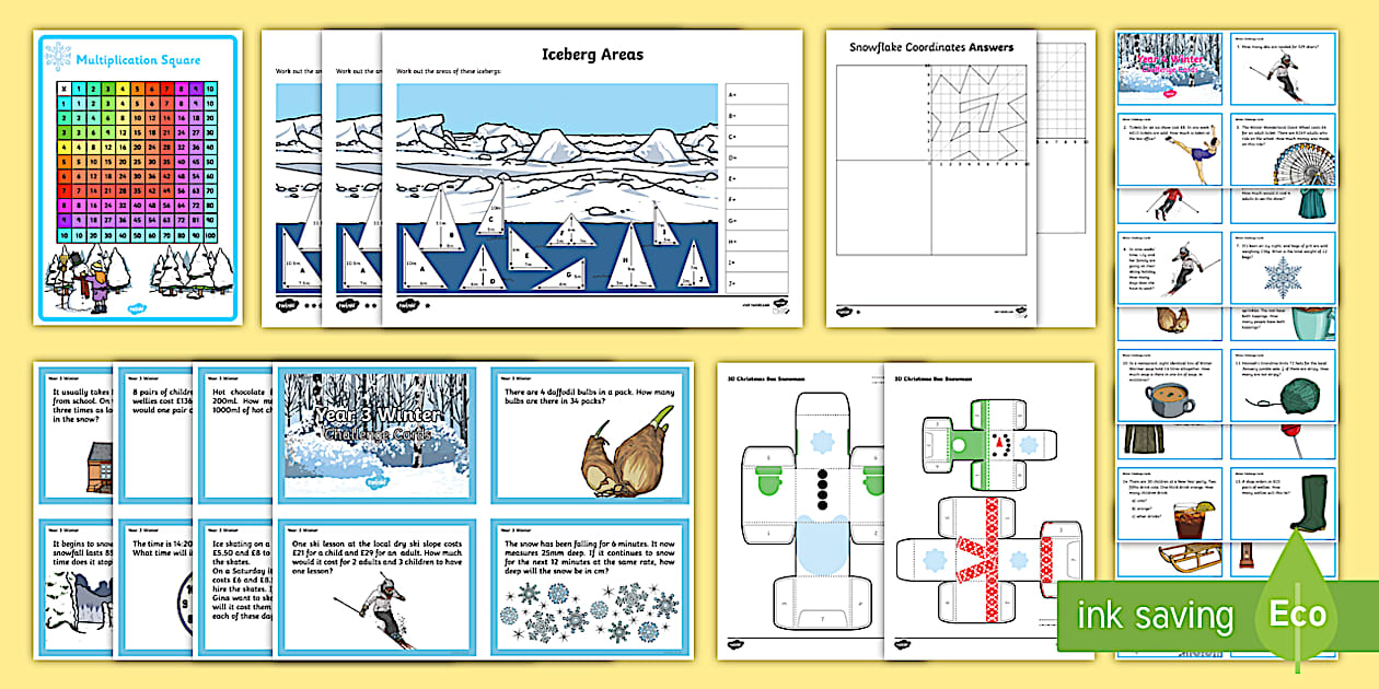 KS2 Snow Day Activities – Maths Resources (teacher made)