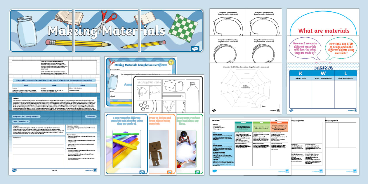 STEM IU Foundation Making Materials Display Pack - Twinkl
