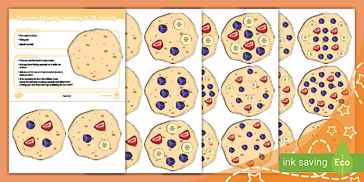 👉 Pancake Flipping Counting to 20 Activity (teacher made)
