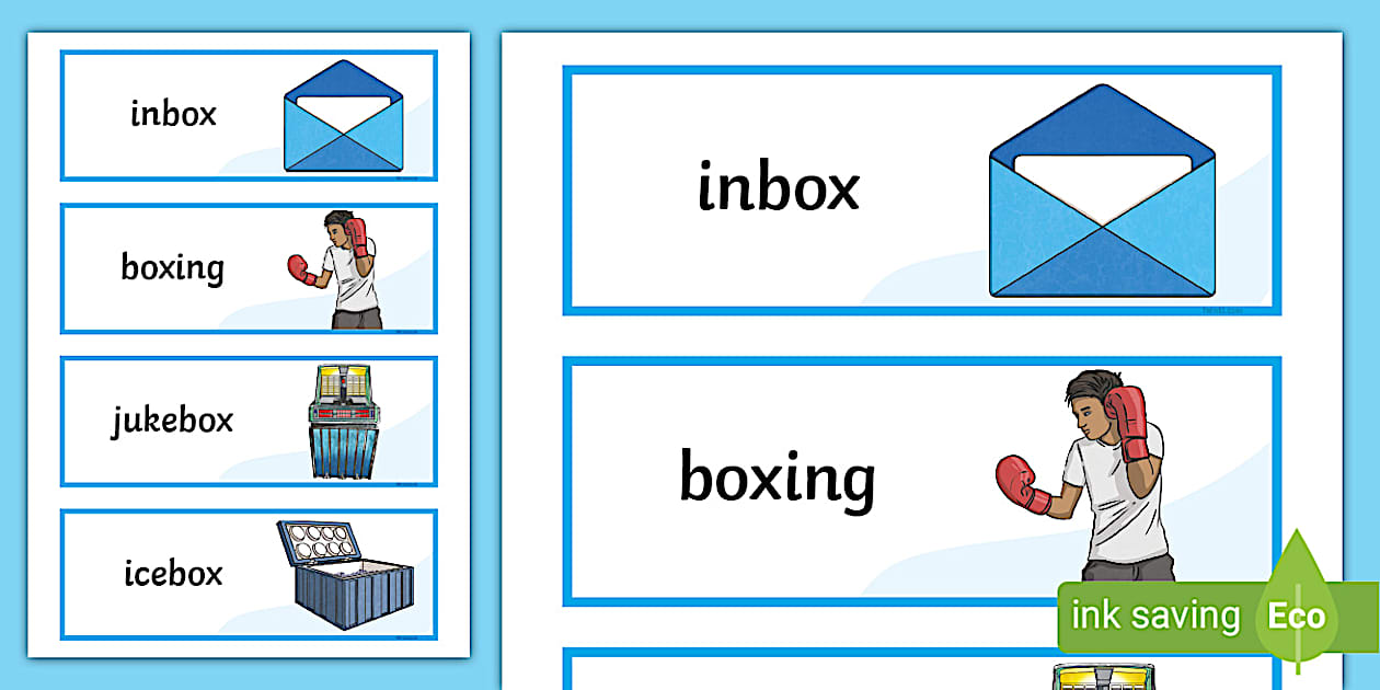 Words Containing 'box' Word Cards (Teacher-Made) - Twinkl