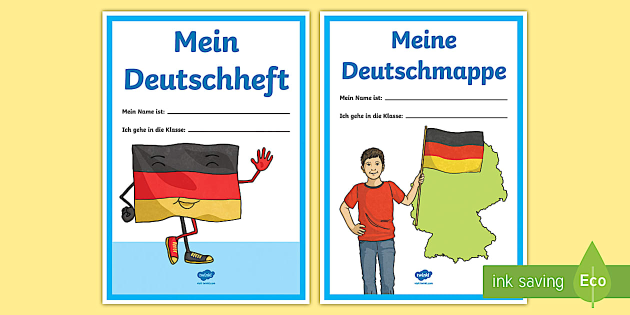 German Subject Folder and Book Cover Sheets (teacher made)