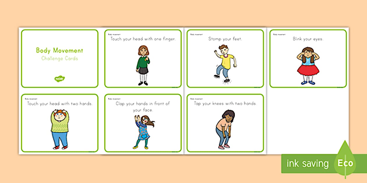 Body Movement Gross Motor Activity Cards (teacher made)