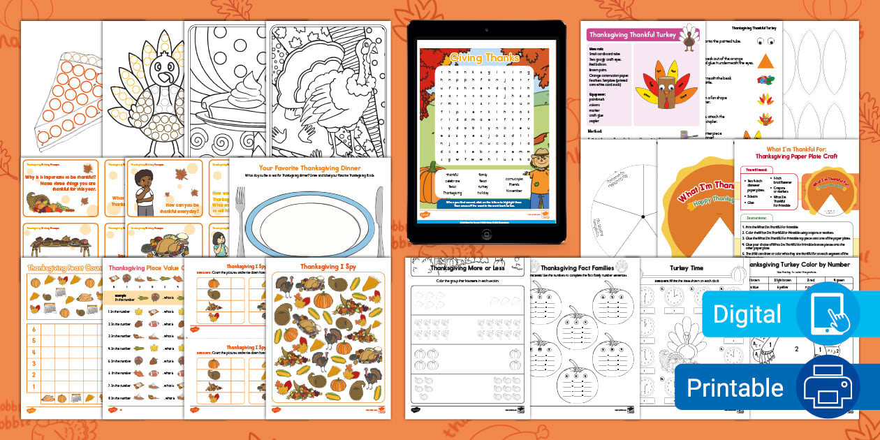 Thanksgiving Activity Packet for Grades K-2 | Twinkl USA