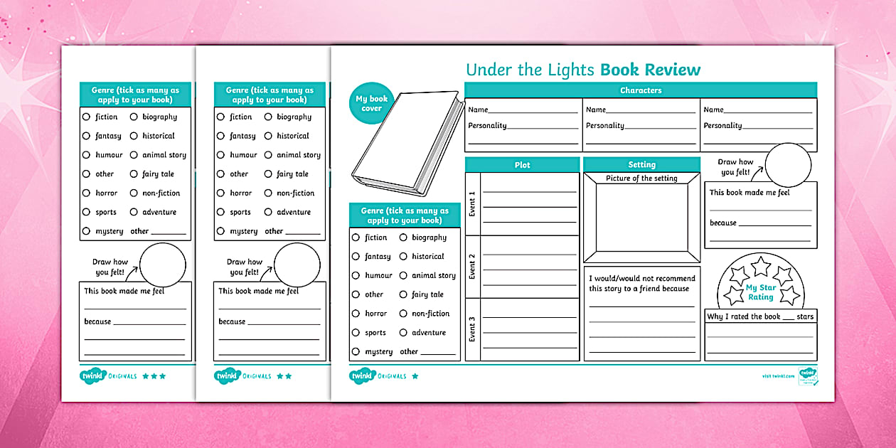 KS2 Mental Health Anxiety Story Differentiated Book Review Template