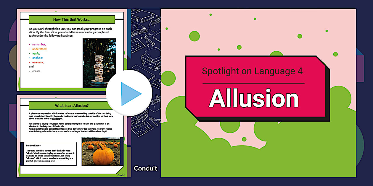 Spotlight on Language 4: Allusion (teacher made) - Twinkl