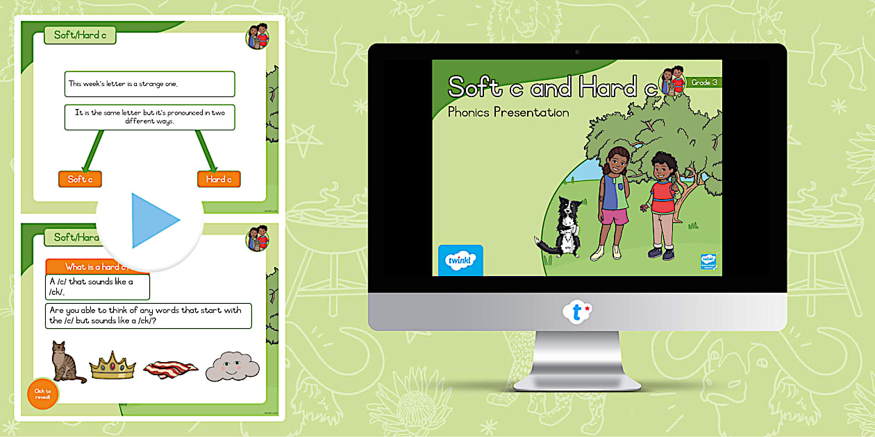 Grade 3 Phonics: Soft/Hard c PowerPoint (teacher made)