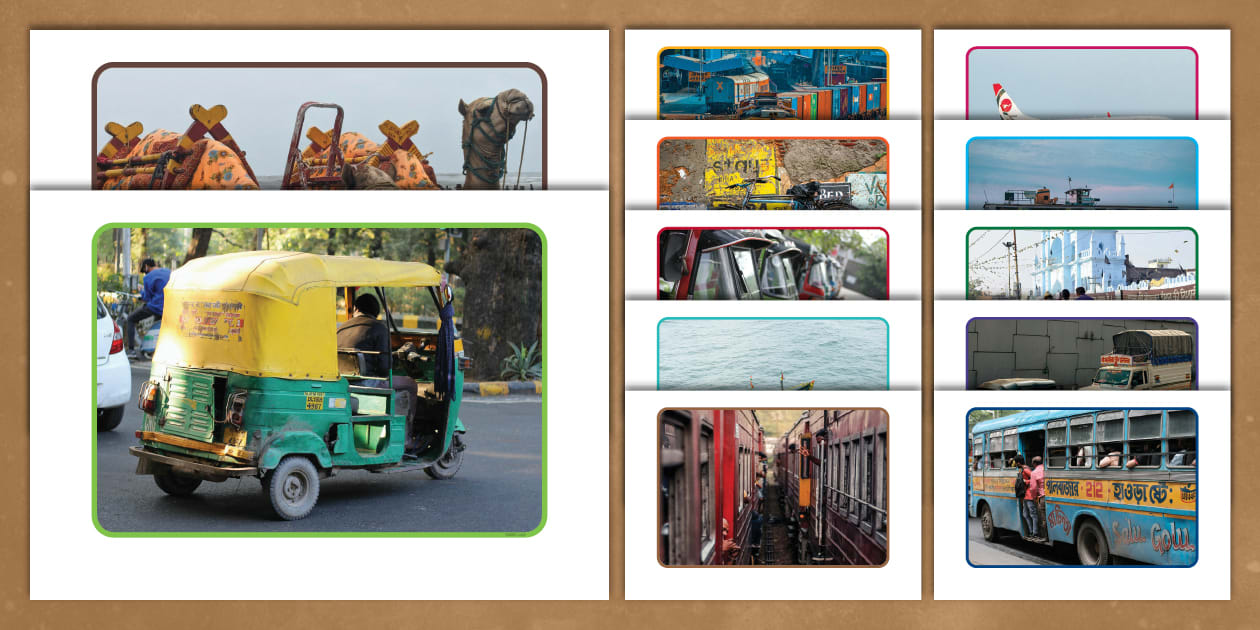 Transport in India Display Photos - Twinkl