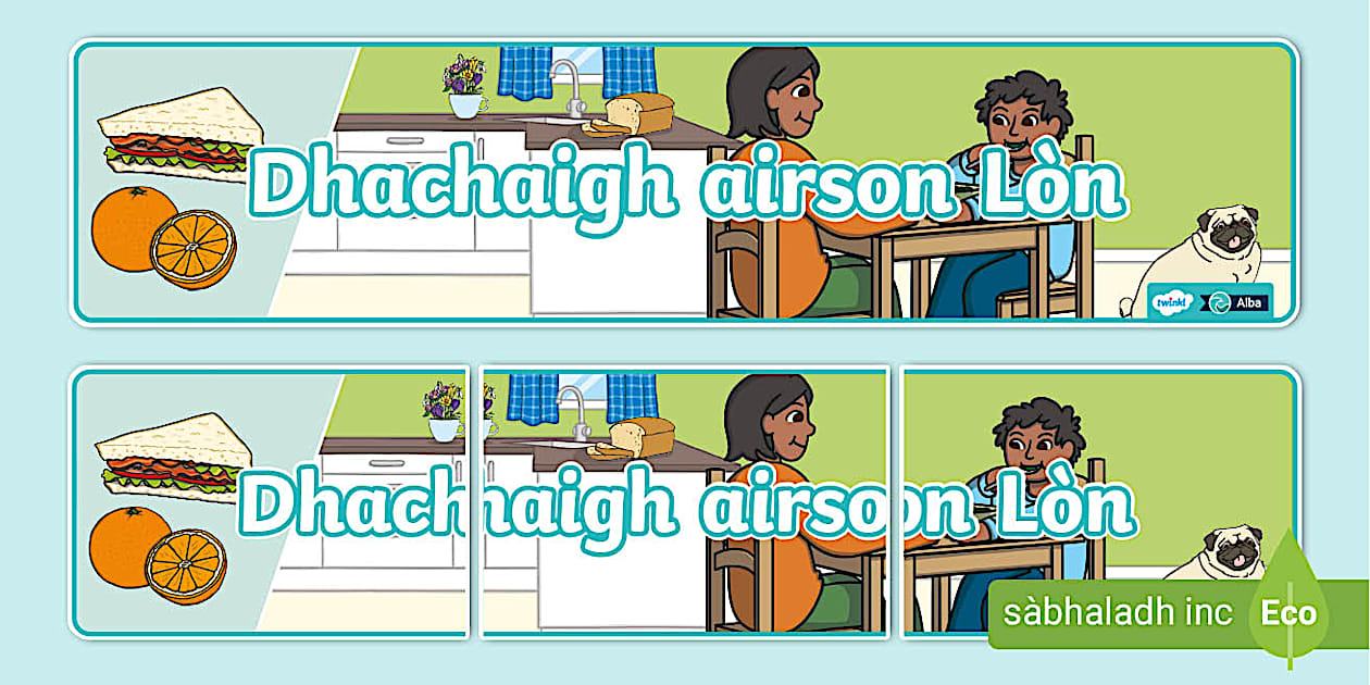 Dhachaigh airson Lòn - Bratach-fada (teacher made) - Twinkl