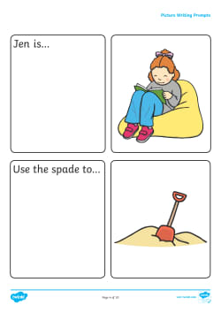 More Simple Sentence Writing Prompt Pictures — Age 3–5