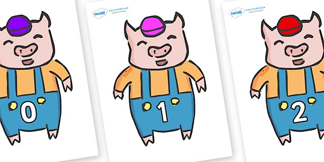 Numbers 0-100 on Little Pig (teacher made) - Twinkl