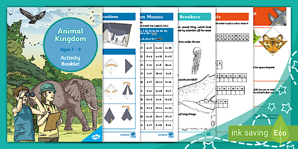 Animal Kingdom Themed Activity Booklet (Ages 7 - 9) - Twinkl